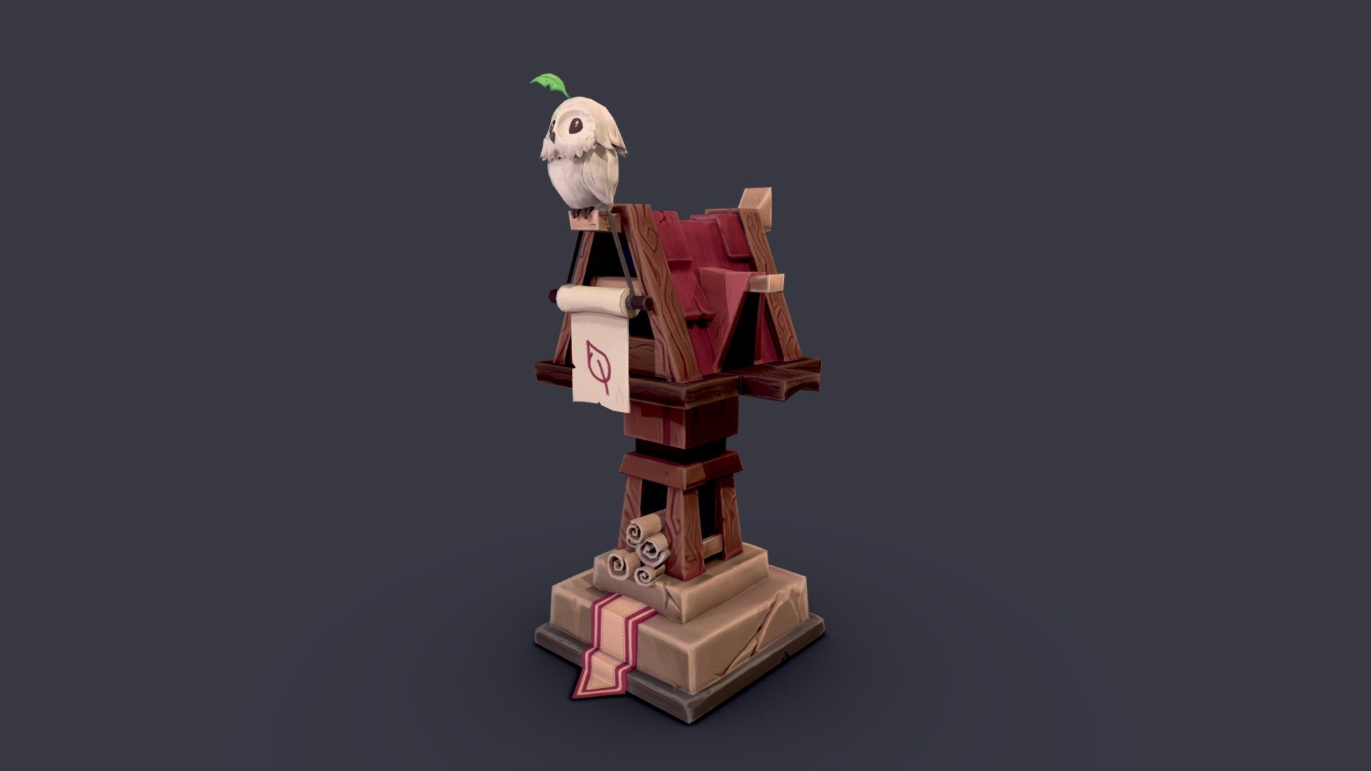 Fantasy postbox - stylized game asset - 3D model by Ema Komarkova ...