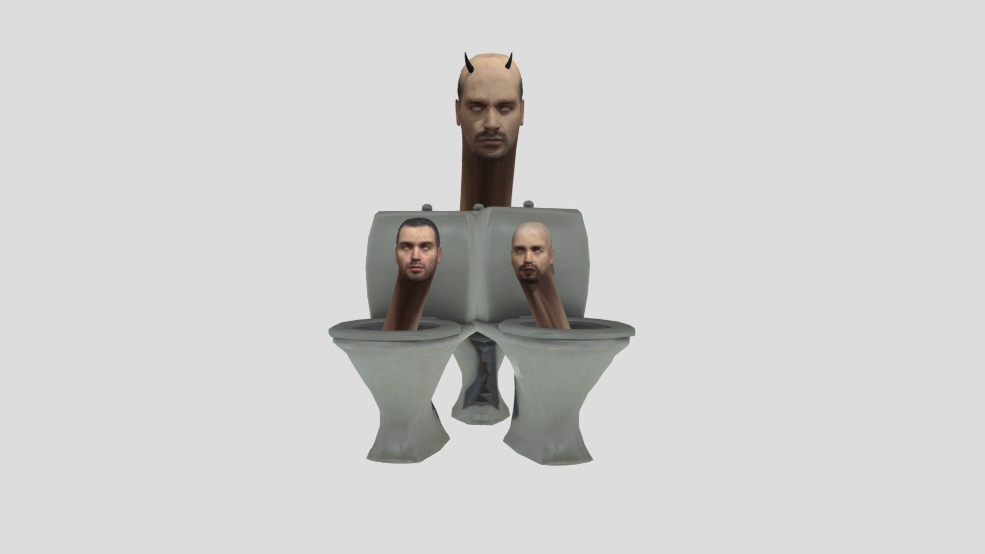 Triplet skibidi toilet - 3D model by What the heck!? Boom ...
