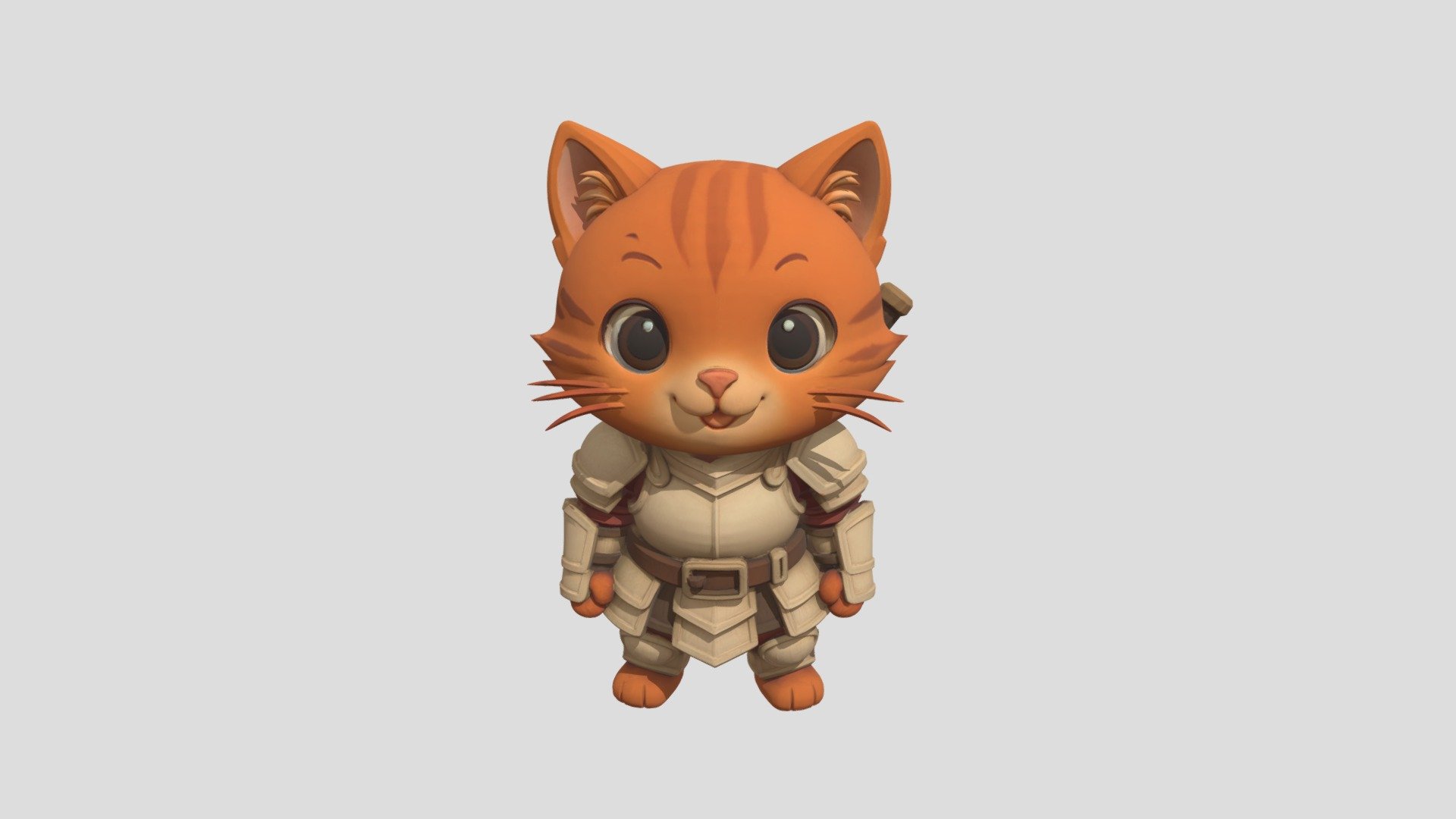 chibi cat cute armor - Download Free 3D model by eddyhiro (@efalcon4 ...