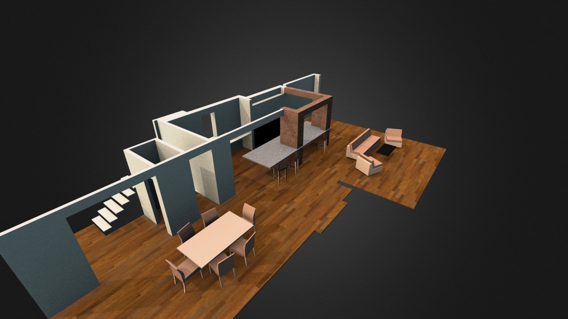 Ground Floor - 3D model by John Boone Architect (@johnboonearchitect ...