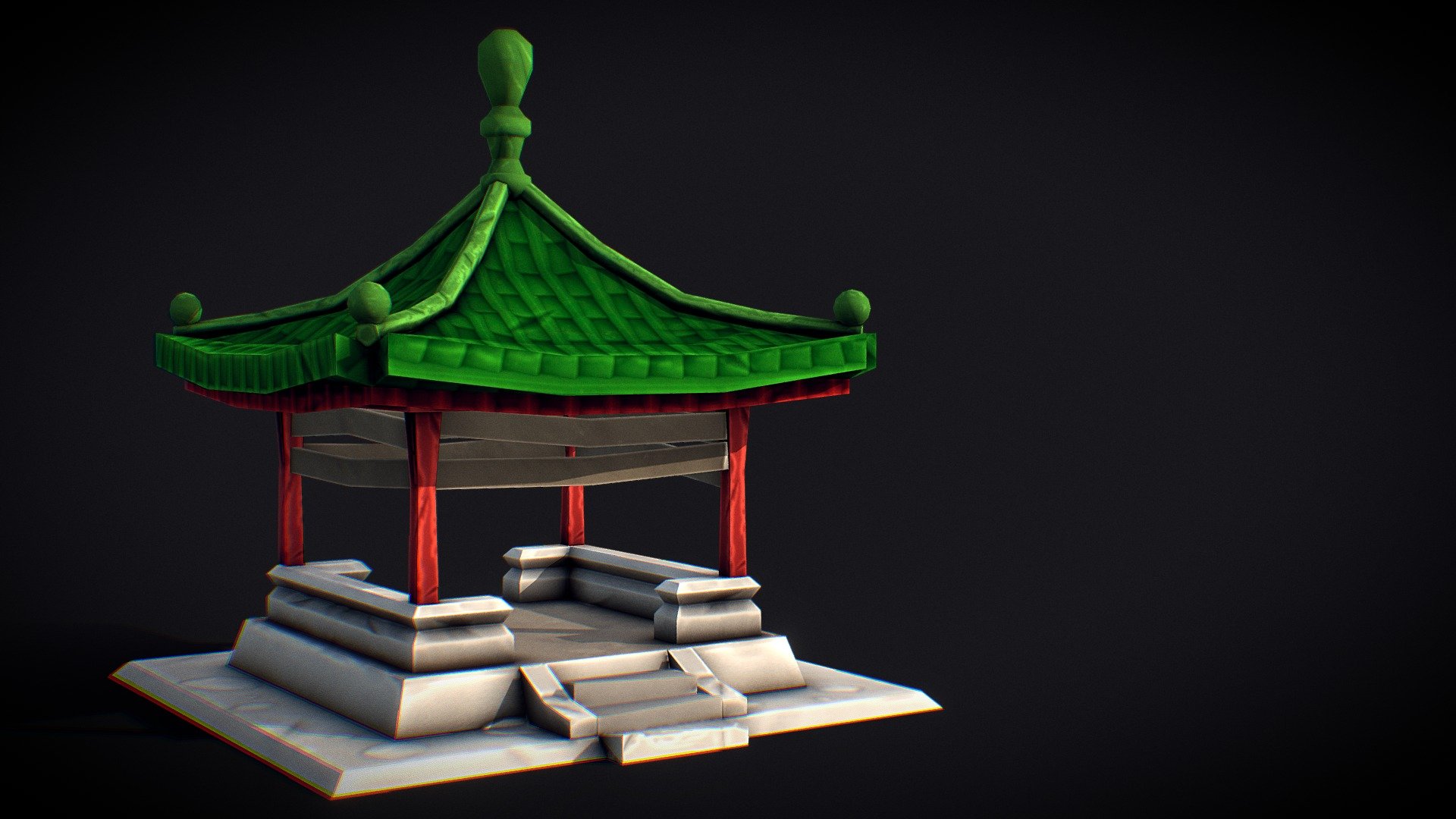 Asian Building [Low Poly Game Asset] - 3D model by Ubaldo Huerta ...