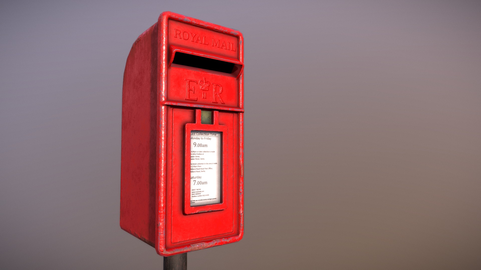 British Post Box - 3D model by David Phoenix (@daphoeno) [125cc64 ...