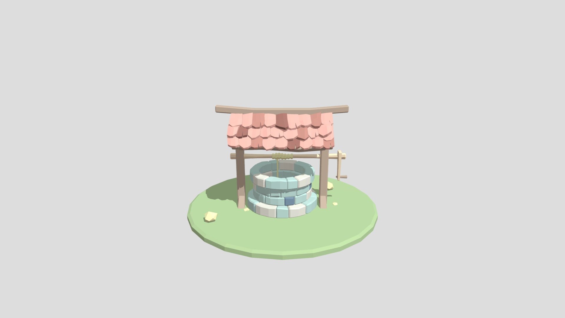 Low Poly Well - Download Free 3D model by ROSTRUS [125f8b0] - Sketchfab