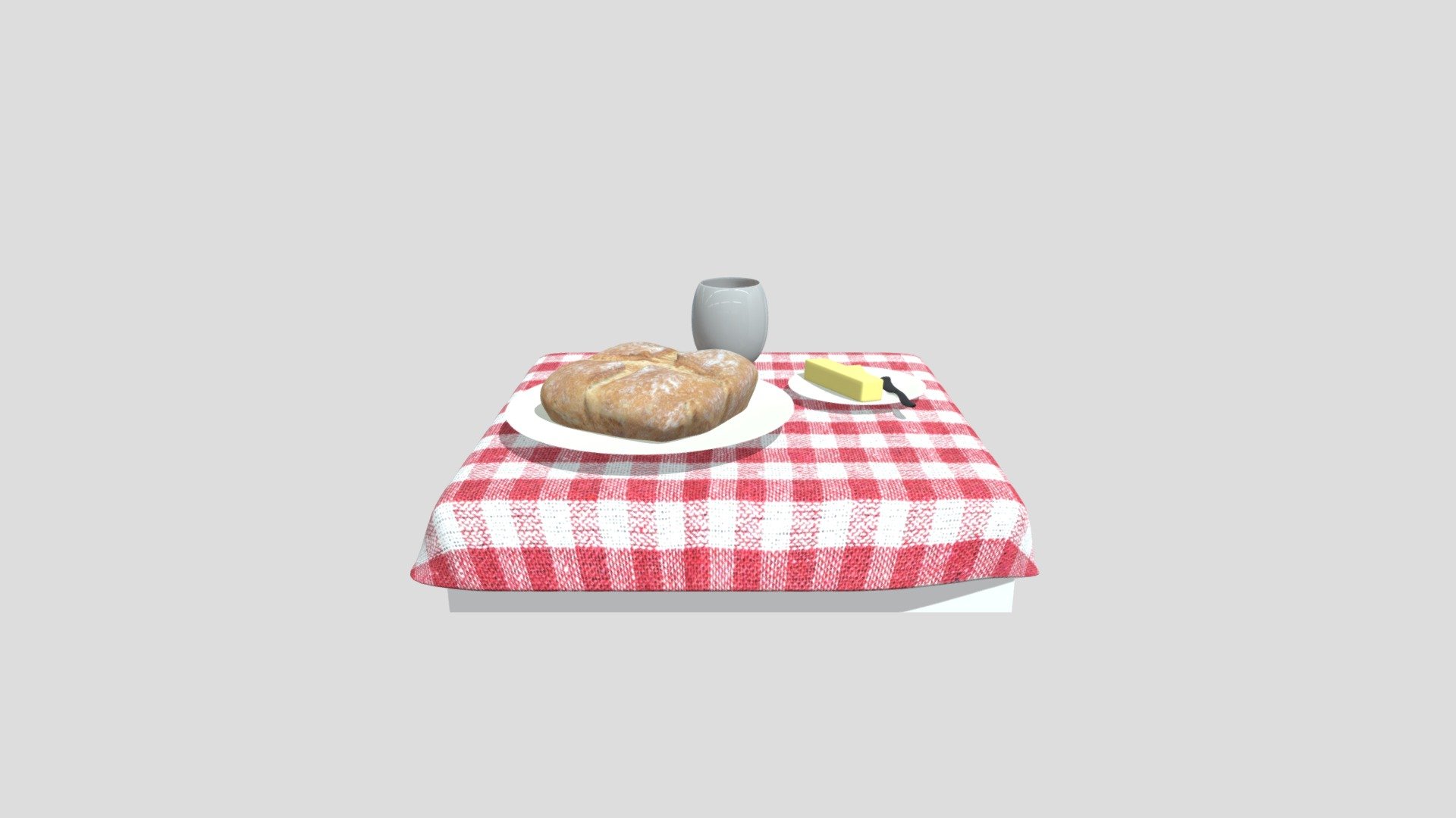 Pan vaso y mantequilla - 3D model by quetzalivaladez15 [125fe78 ...