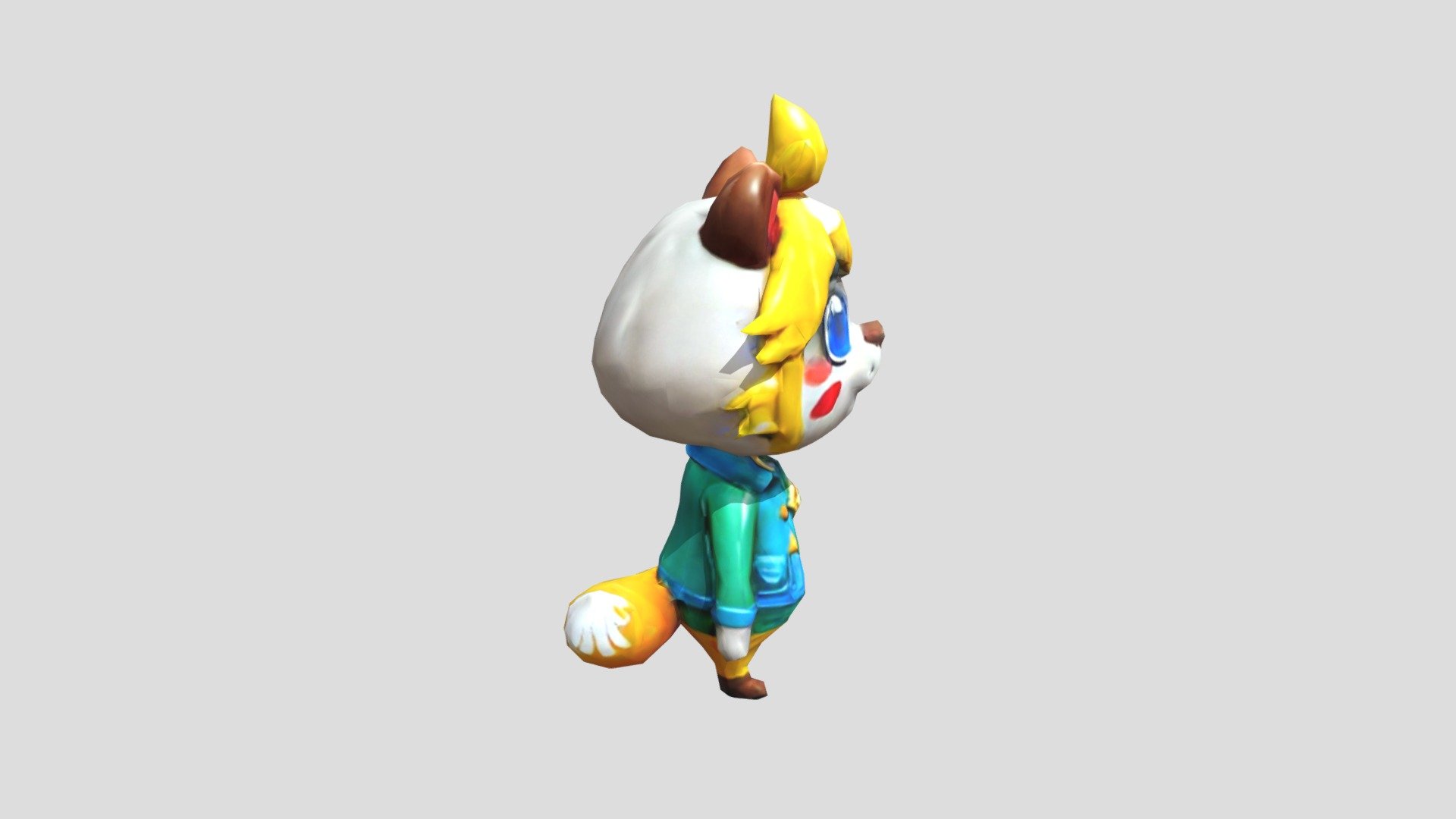 A 3D animal crossing character, Isabelle, wearin - Download Free 3D ...