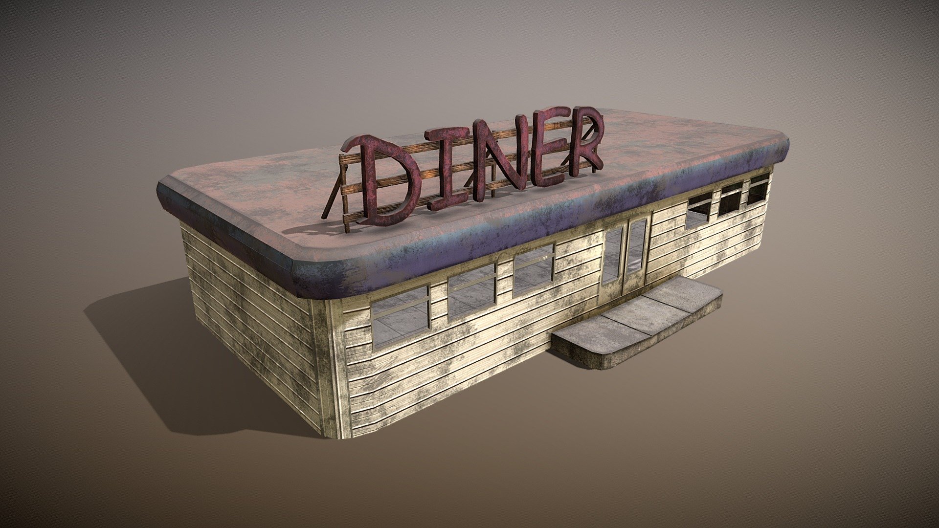 Post-apo Diner - Buy Royalty Free 3D model by Thunder (@thunderpwn ...