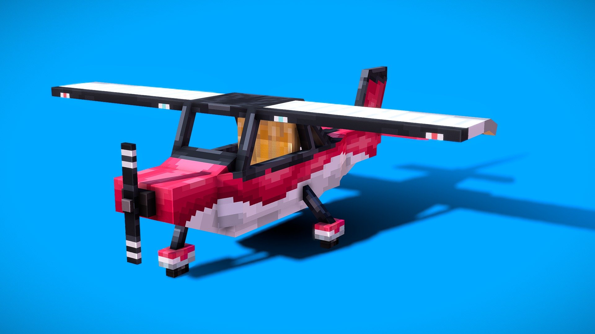 Minecraft plane - 3D model by Artbor [126a475] - Sketchfab