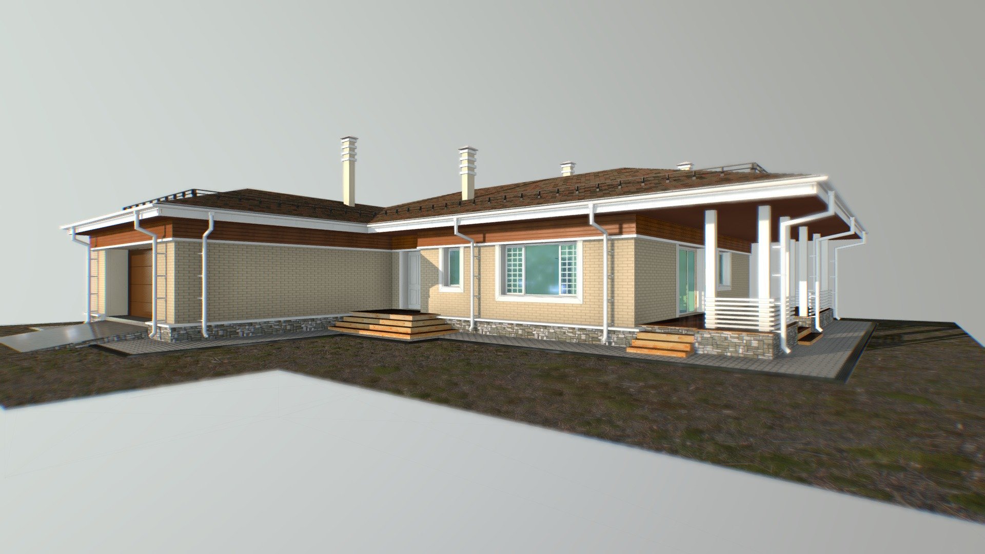 1 floor residential house PR01 05 2021 - Buy Royalty Free 3D model by ...