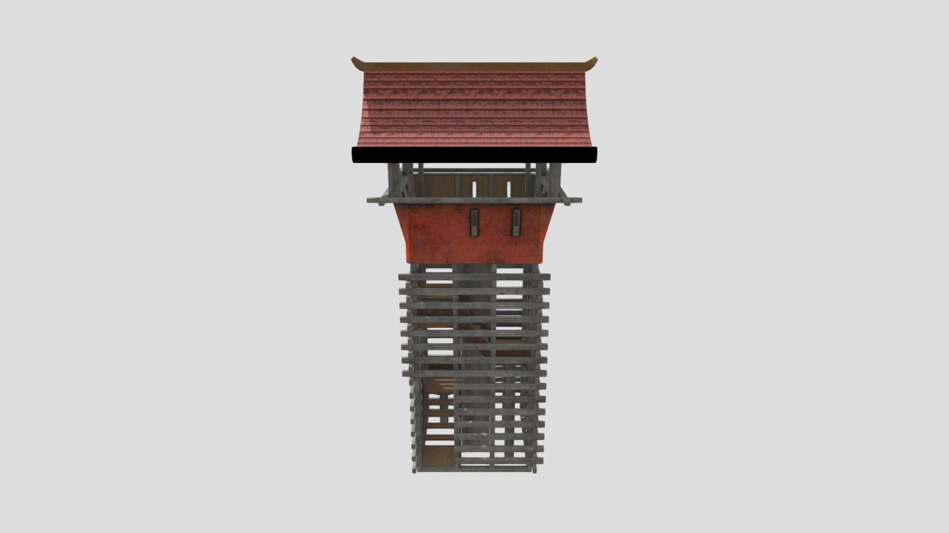 Japanese Yagura - 3D model by Ryozi (@Rattu) [126bfc8] - Sketchfab