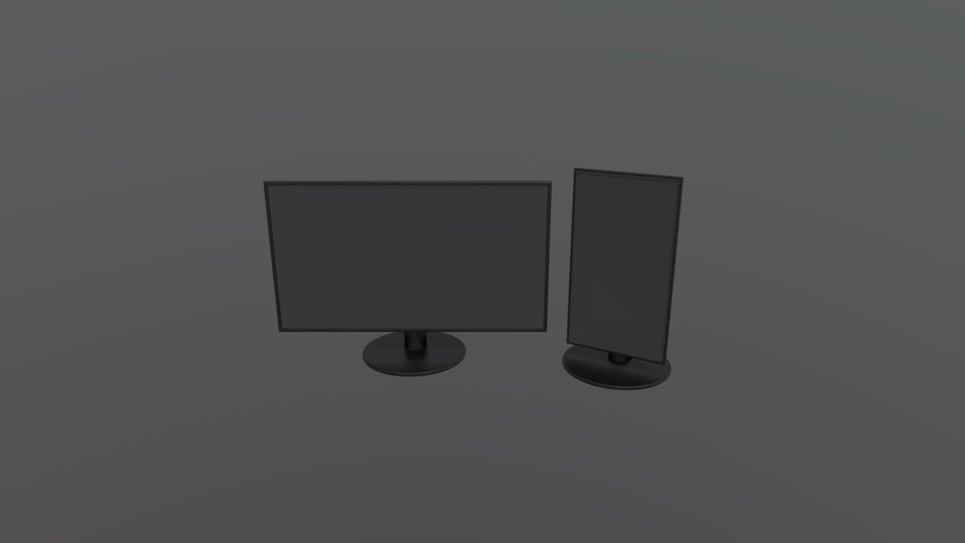 Two Monitors - Download Free 3D model by PedroTwoKey (@pedro.ty15 ...
