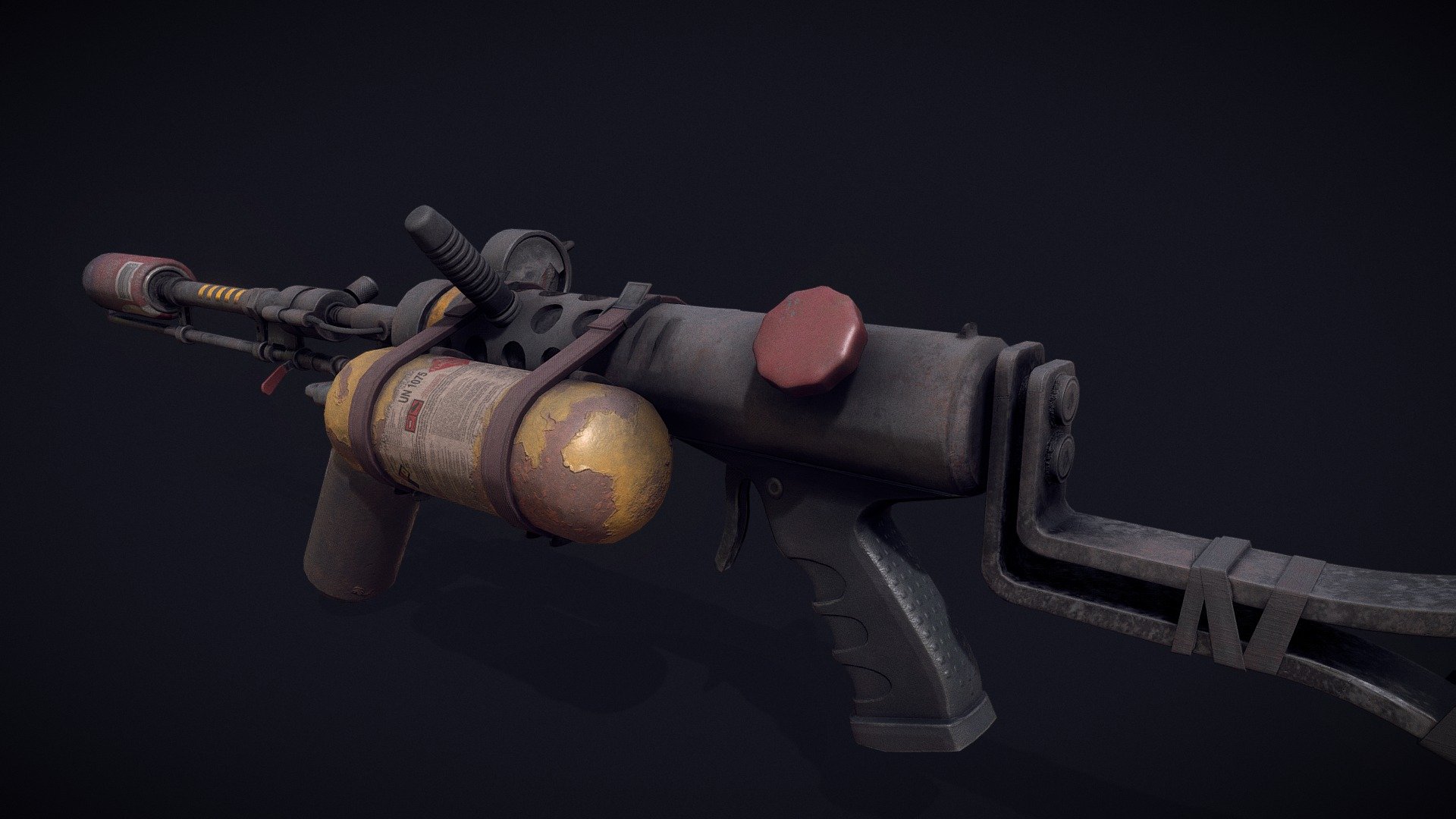 Post Apocalyptic Flamethrower - 3D model by Nazareno_rojas [126e5d4 ...