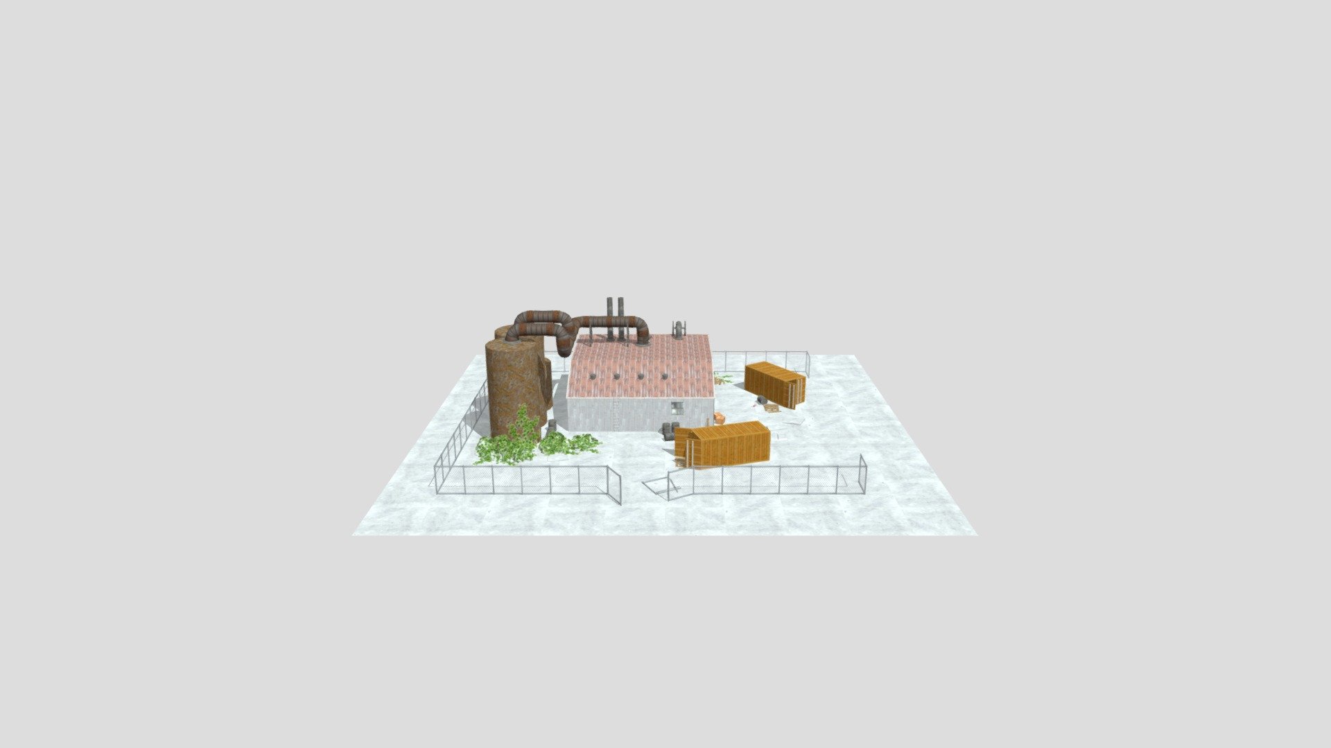 abandoned_factory_modular_kit - 3D model by convrseai [126fb99] - Sketchfab