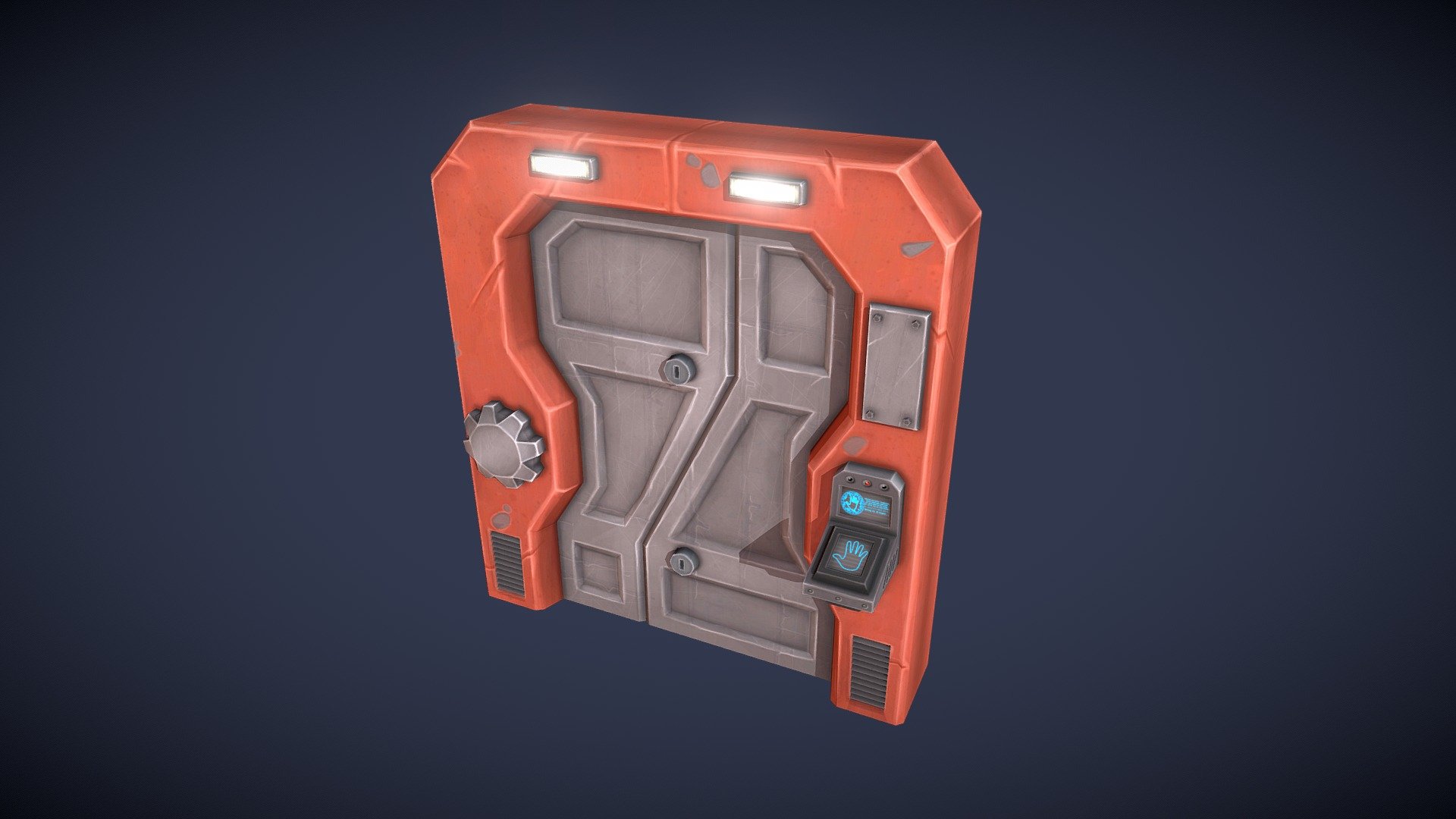 [Animated] Hand-Painted Sci-Fi Factory Door - 3D model by Graham ...