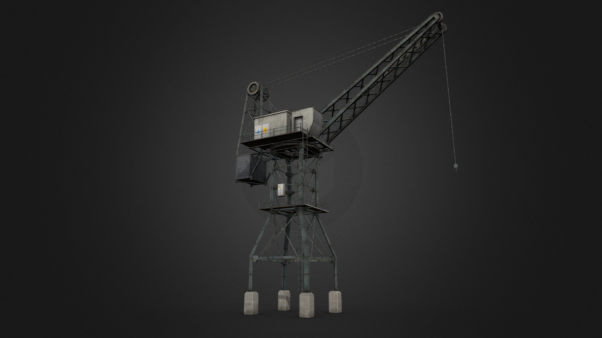 Midsize Dock Crane - Download Free 3D model by Showdoze [127330b ...