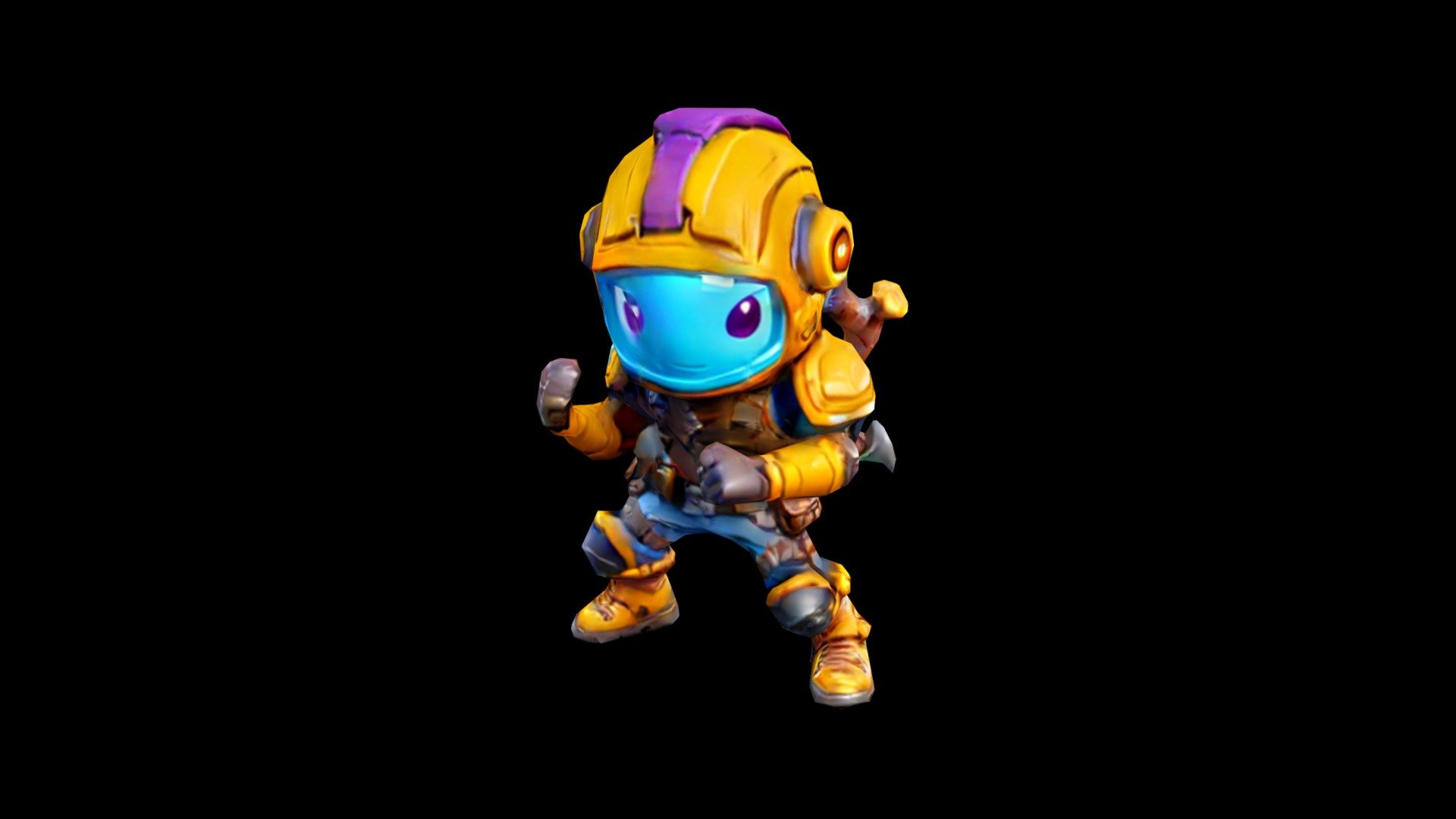 Yellow helmeted space explorer character against - Download Free 3D ...