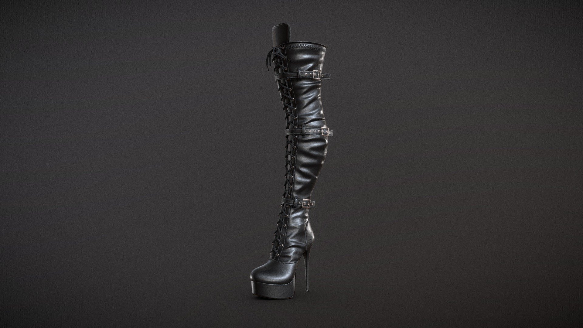 Overknee Platform Stiletto Boots - Buy Royalty Free 3D model by Feds452 ...