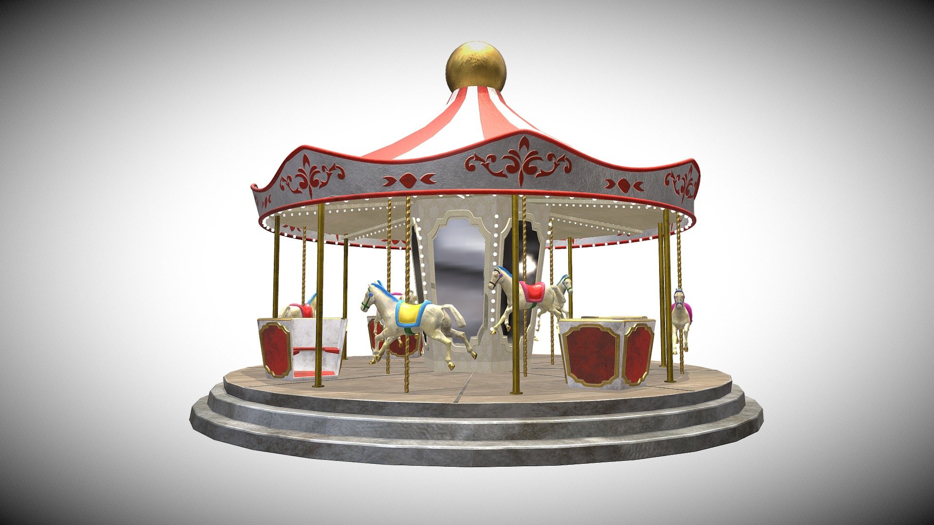 Horse Carousel - Animation - 3D model by FunctionalResearch_3D ...