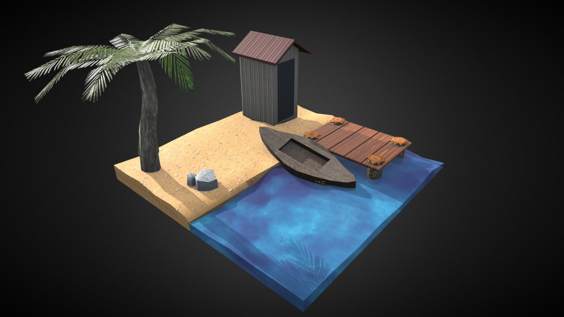 Week 12 - Island - 3D model by Mike Lee (@Michial.Lee) [127fe82 ...