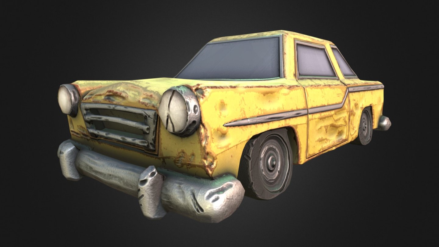 Stylized "Old Rusty Car" Test - Download Free 3D model by Renafox ...