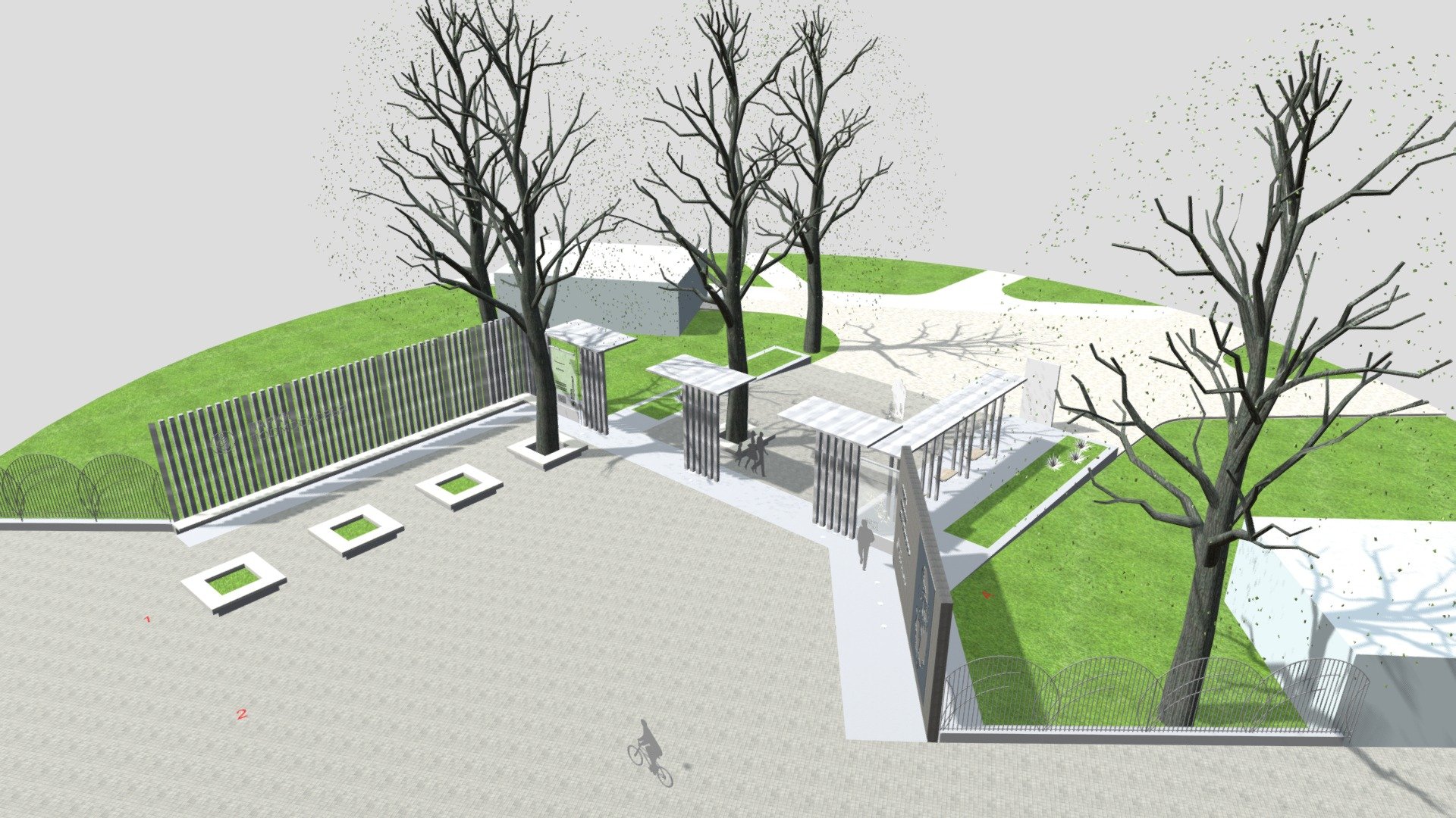 Grand entrance - 3D model by adilarch [128a5da] - Sketchfab