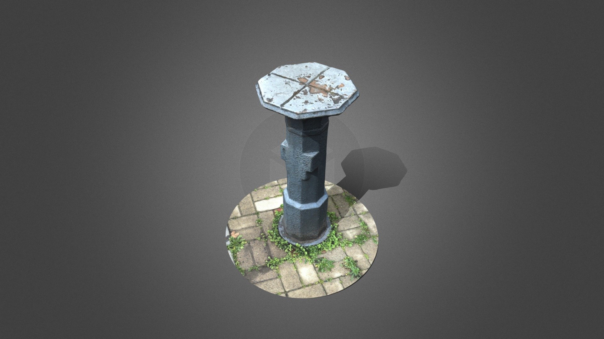 some street metal clock or container 8K texture - 3D model by ...
