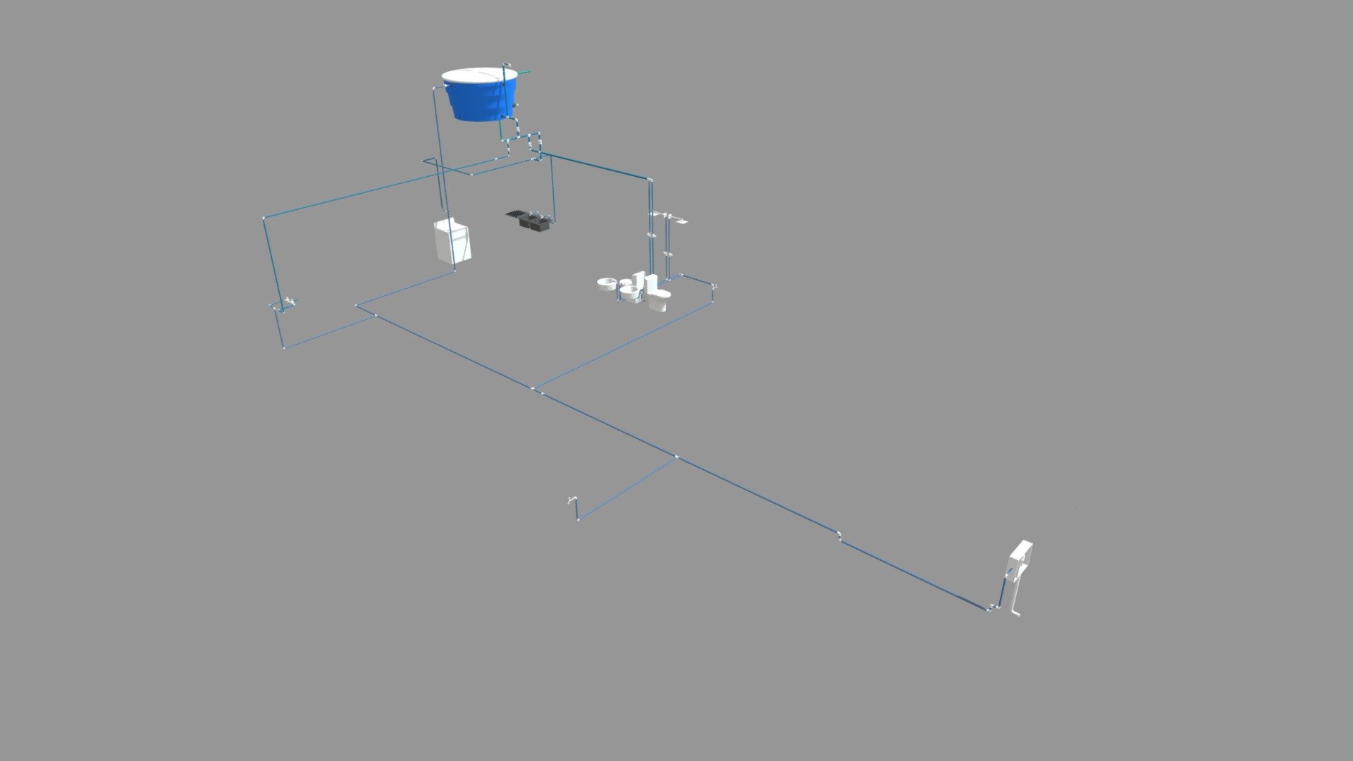 PROJETO DE ÁGUA FRIA - RESIDÊNCIA M&L - 3D model by marcusaurelio10.eng ...