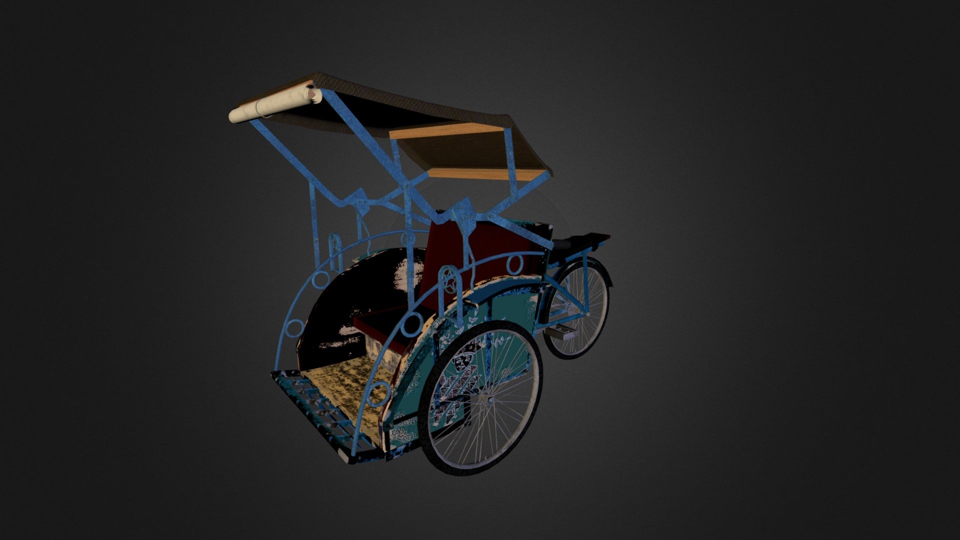 Cycle rickshaw - Be Chia - Becak - 3D model by Bambi_Martantio [12910ba] - Sketchfab