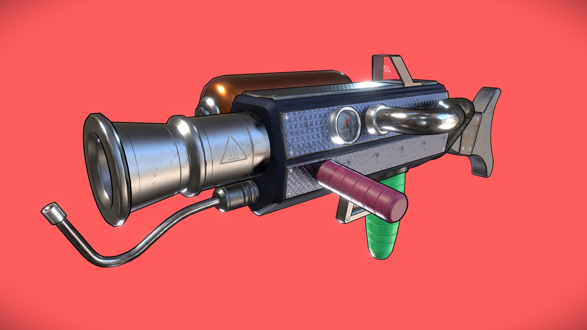 Flamethrower - GameReady - 3D model by brandonhoyle [1292c9b] - Sketchfab