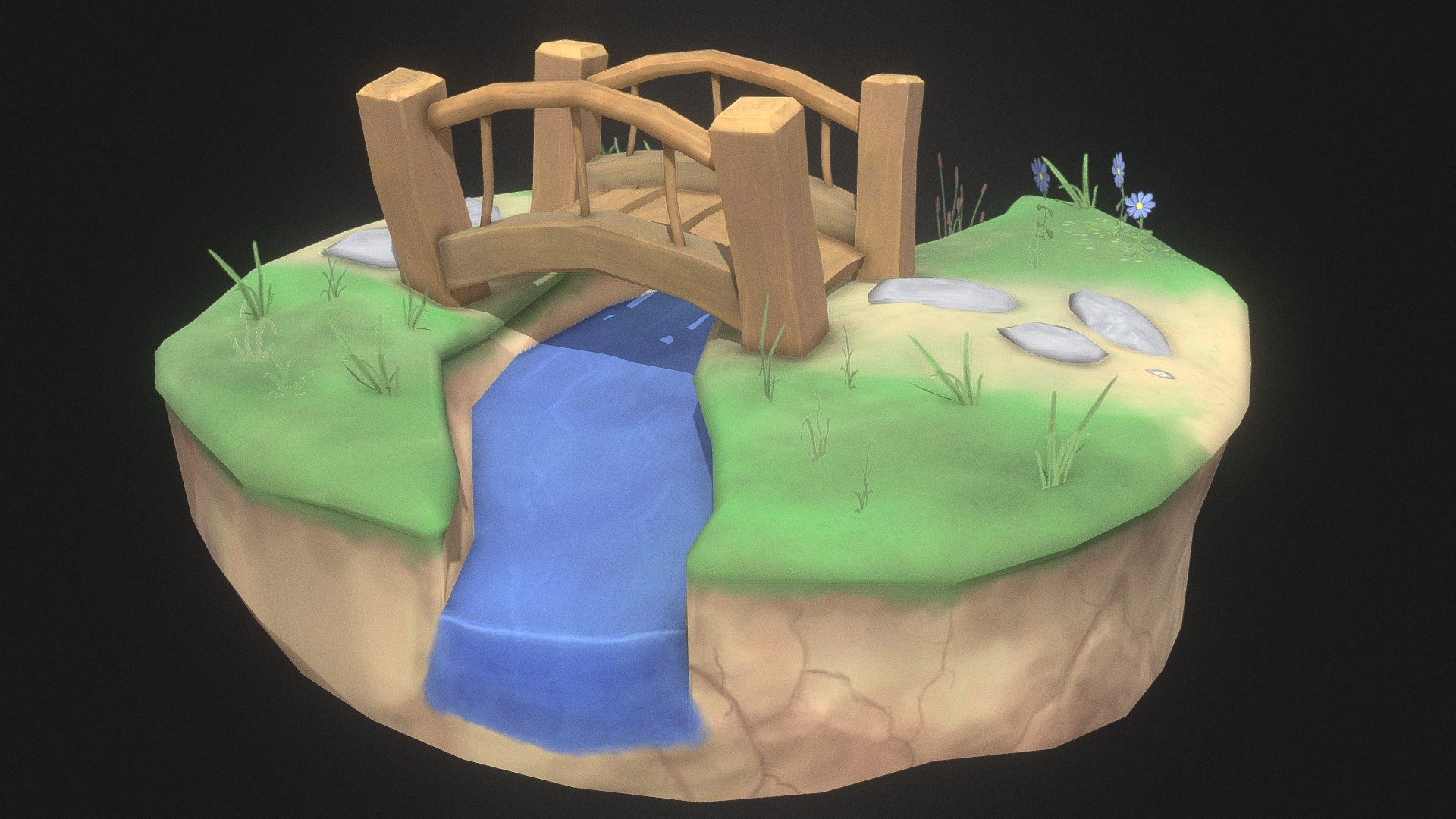 Stylized Bridge - Download Free 3D model by EddyNL [1296ac7] - Sketchfab