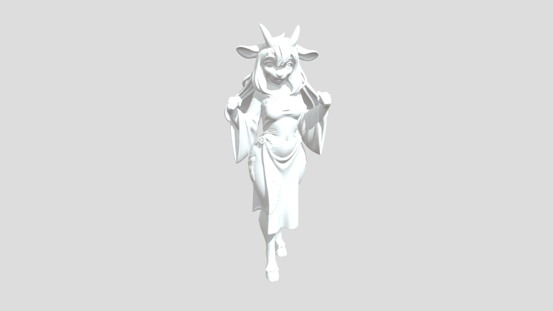 Goat Warrior in Red Dress - Download Free 3D model by eyyafyadlayekyudl ...