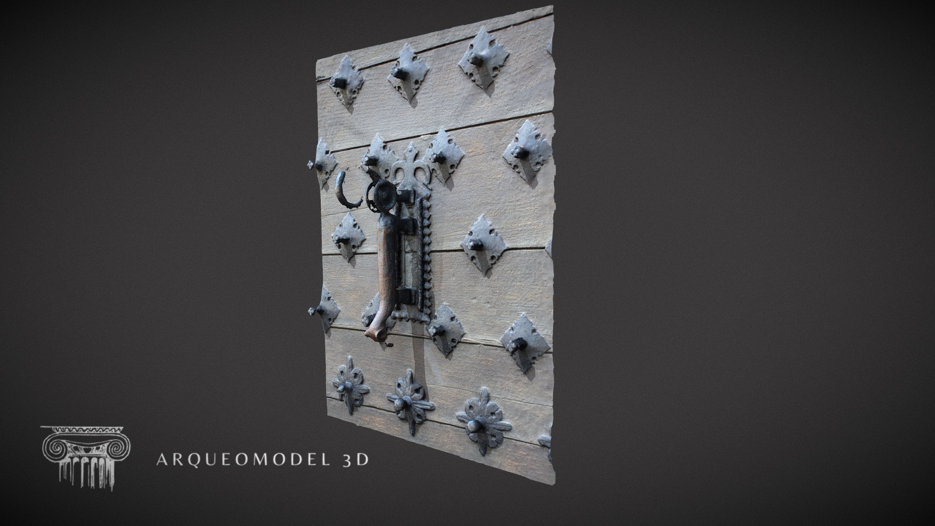 Aldaba puerta en Pau | PAU - Download Free 3D model by Arqueomodel3D ...
