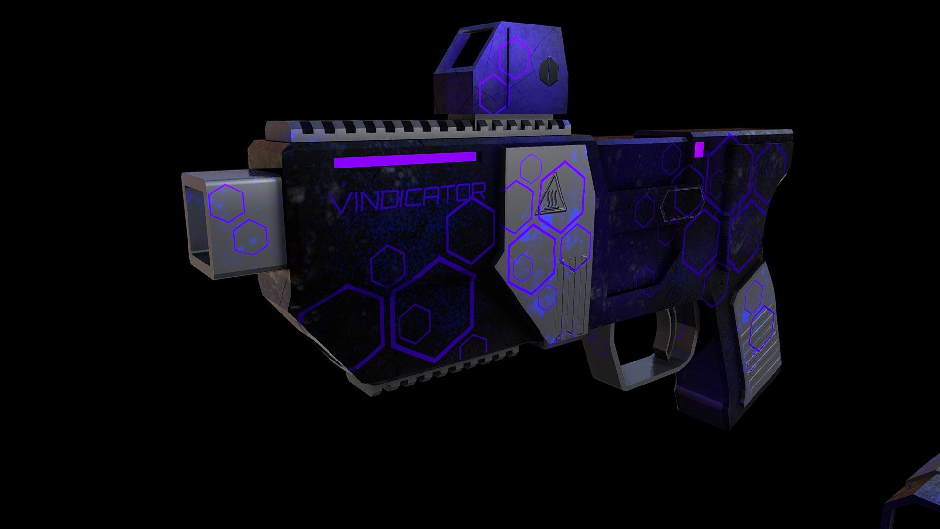 VINDICATOR Tactical Pistol (Cosmic Force) - Download Free 3D model by ...