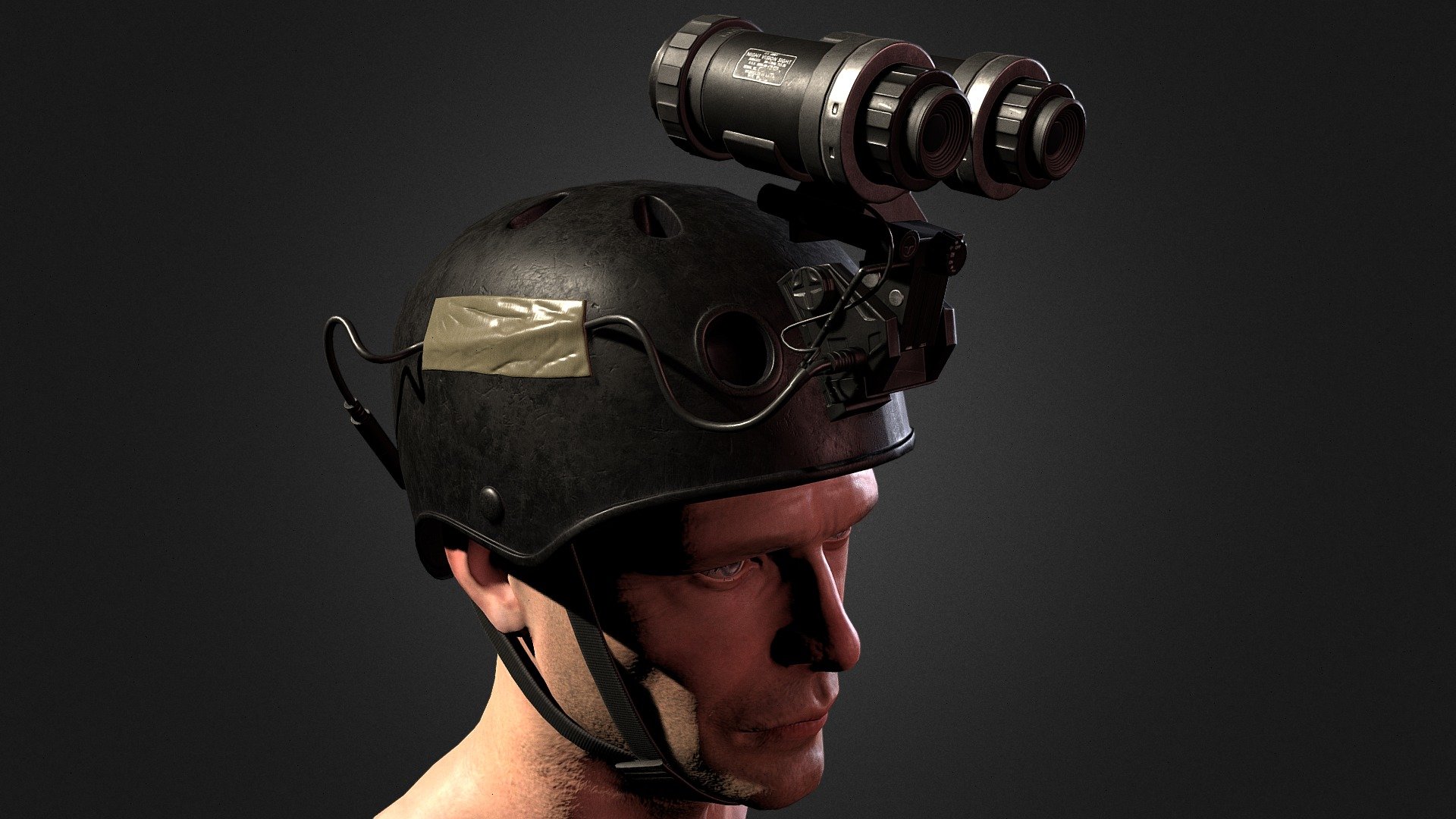 Night vision & helmet goggles (Delta force 90s) - 3D model by Marko1937 [129fa34] - Sketchfab