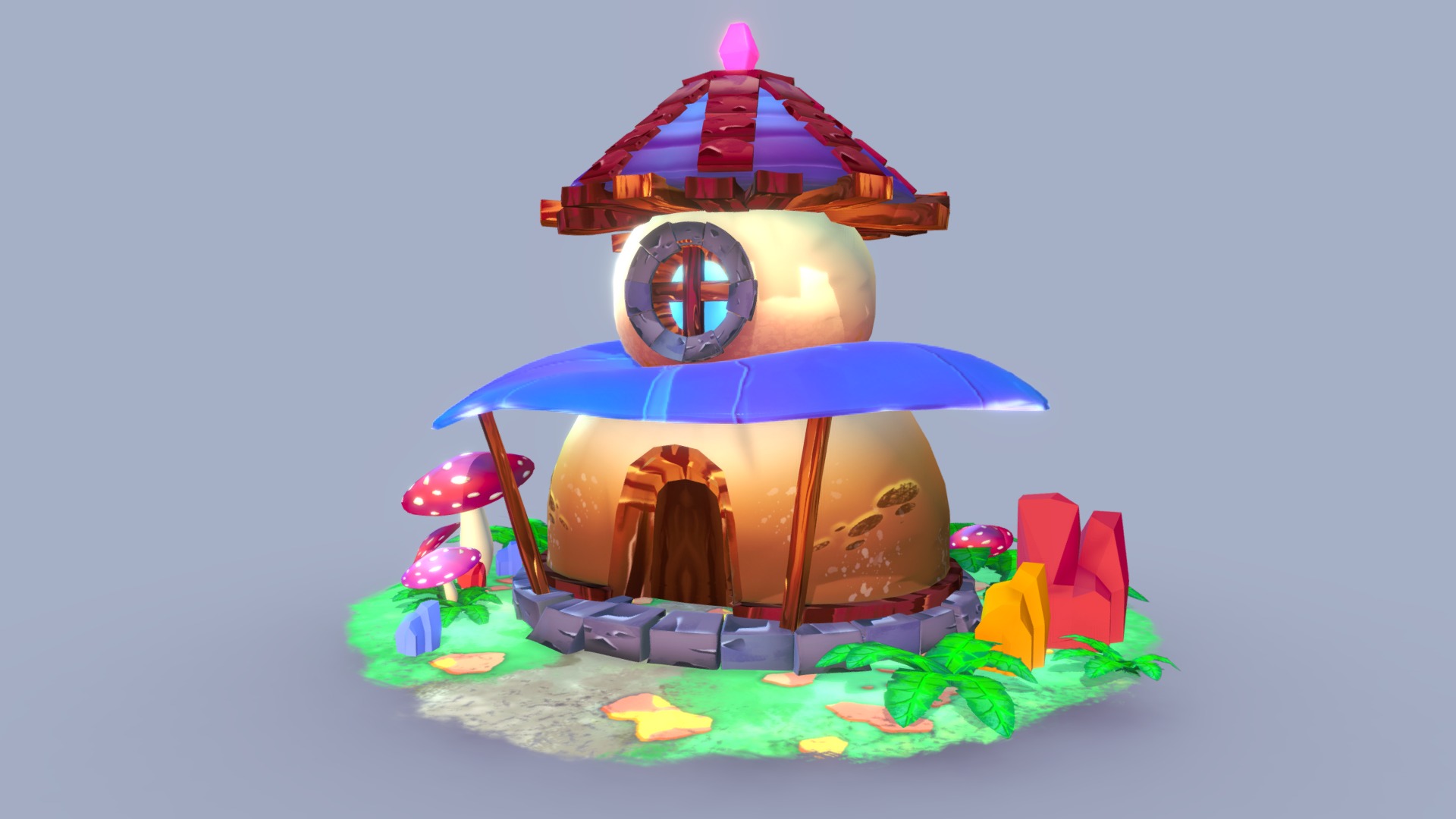 Stylized House - 3D model by raissatheo [12a02c4] - Sketchfab