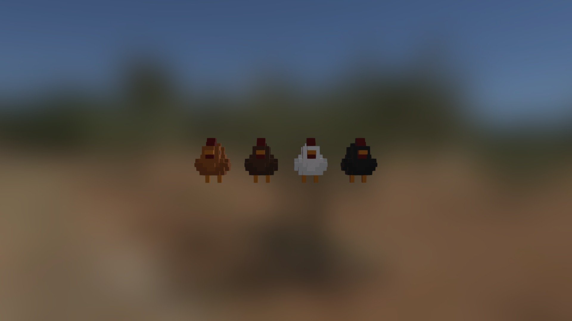 Voxel Art Chickens - 3D model by Litiare [12a269d] - Sketchfab