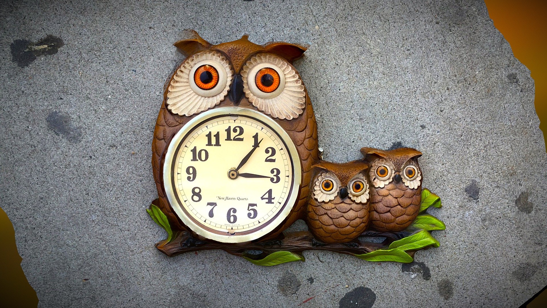 Owl clock - 3D model by alban [12a5d4d] - Sketchfab