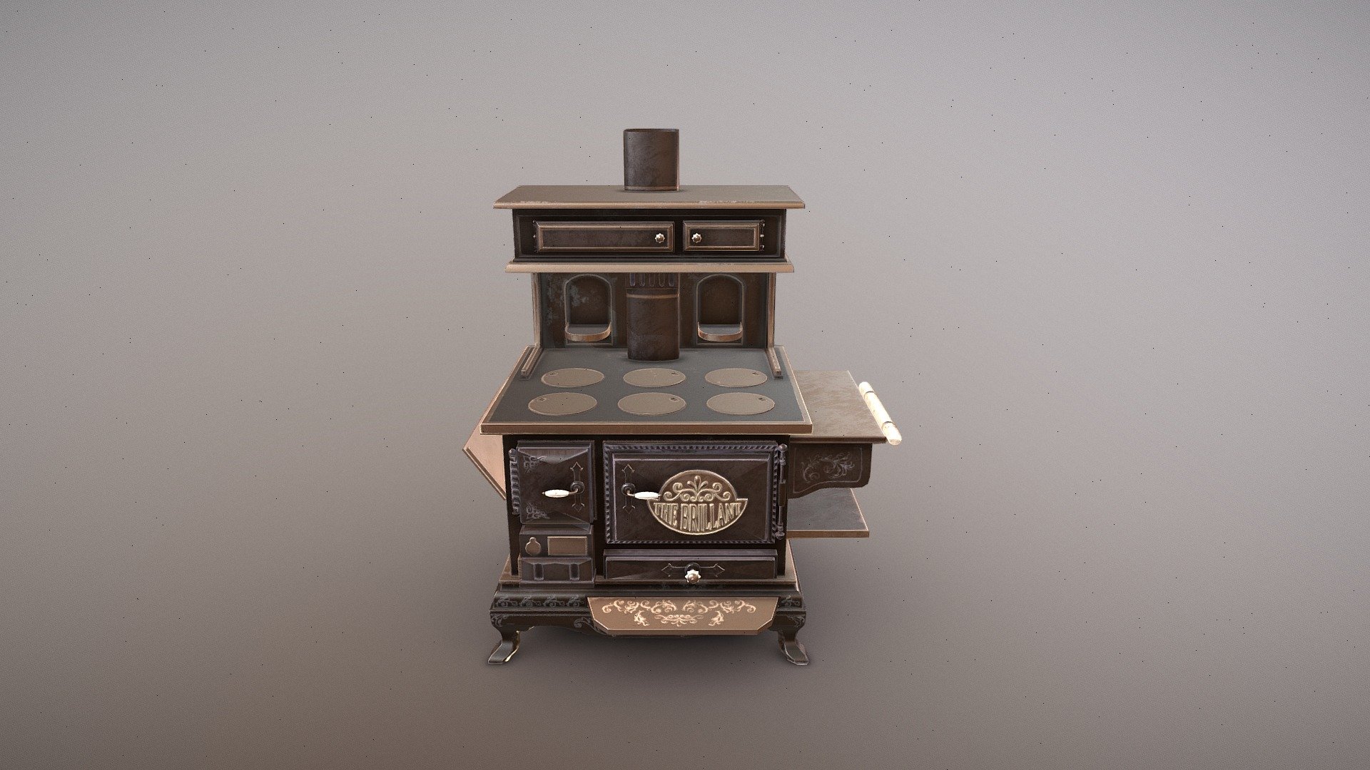 Clean Wood Stove - 3D model by Coline.seguran [12a9bc0] - Sketchfab