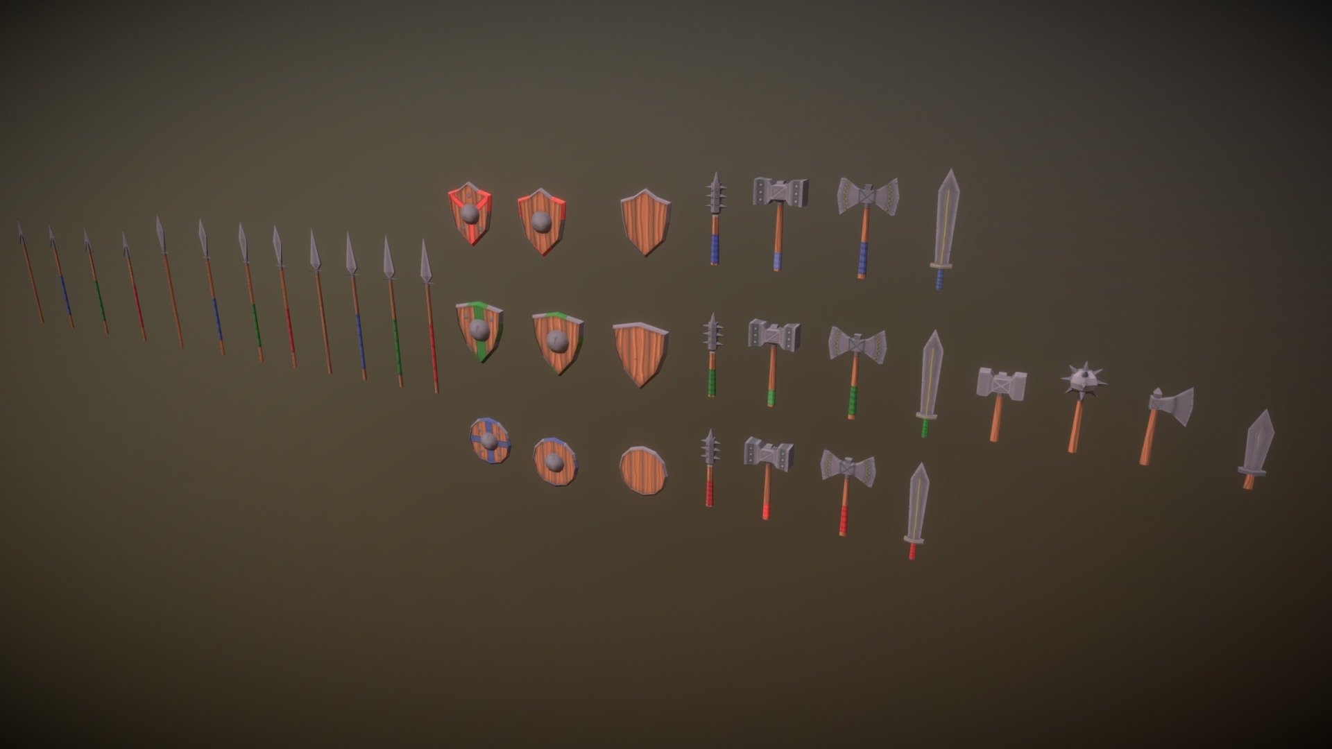 Low Poly RPG Weapons Pack - Download Free 3D model by Veronika ...