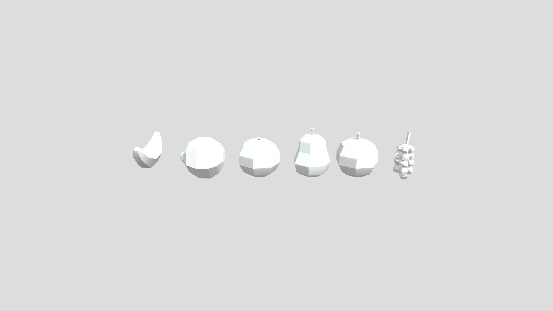 low poly Fruits (free use and download) - Download Free 3D model by ...