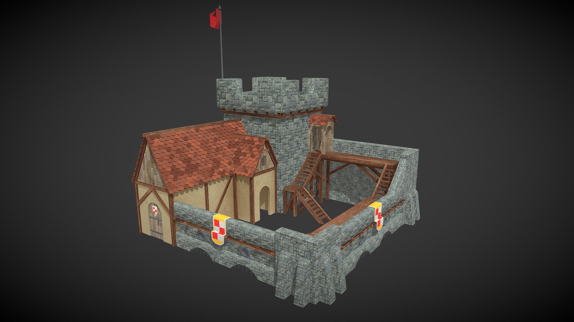 Medieval Barracks - Buy Royalty Free 3D model by Gomizard [12b08d4 ...