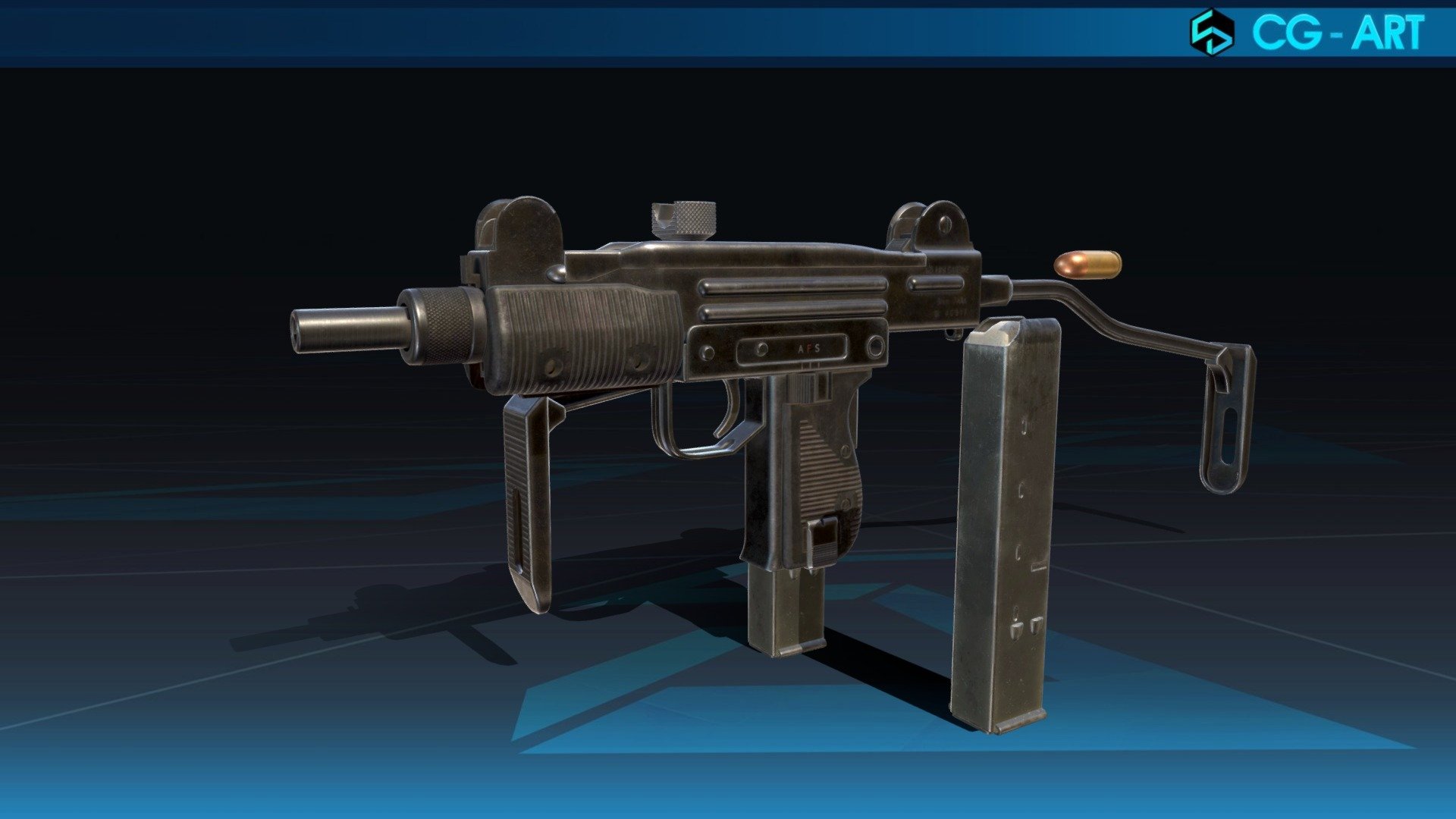 Uzi Gun - 3D model by cgart.com (@goart) [12b16ec] - Sketchfab