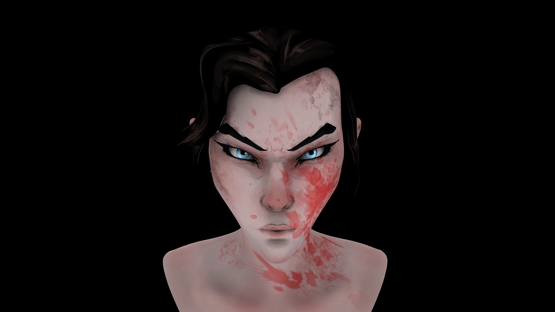 Blue Eyed Samurai - 5 hr sculpt & texture - 3D model by Basil Lim ...