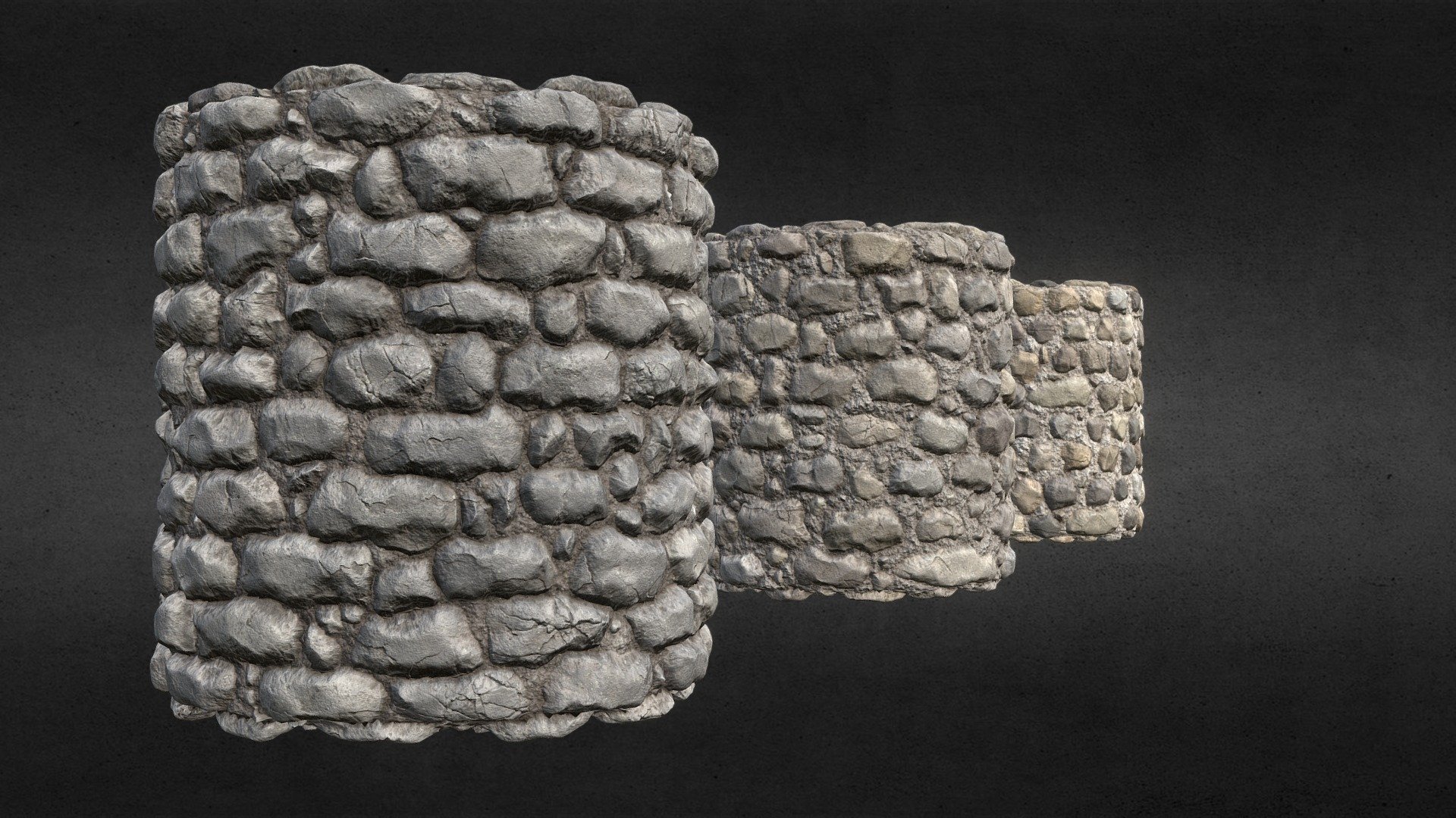 Medieval Stone Wall Materials - Buy Royalty Free 3D model by simviz.net ...