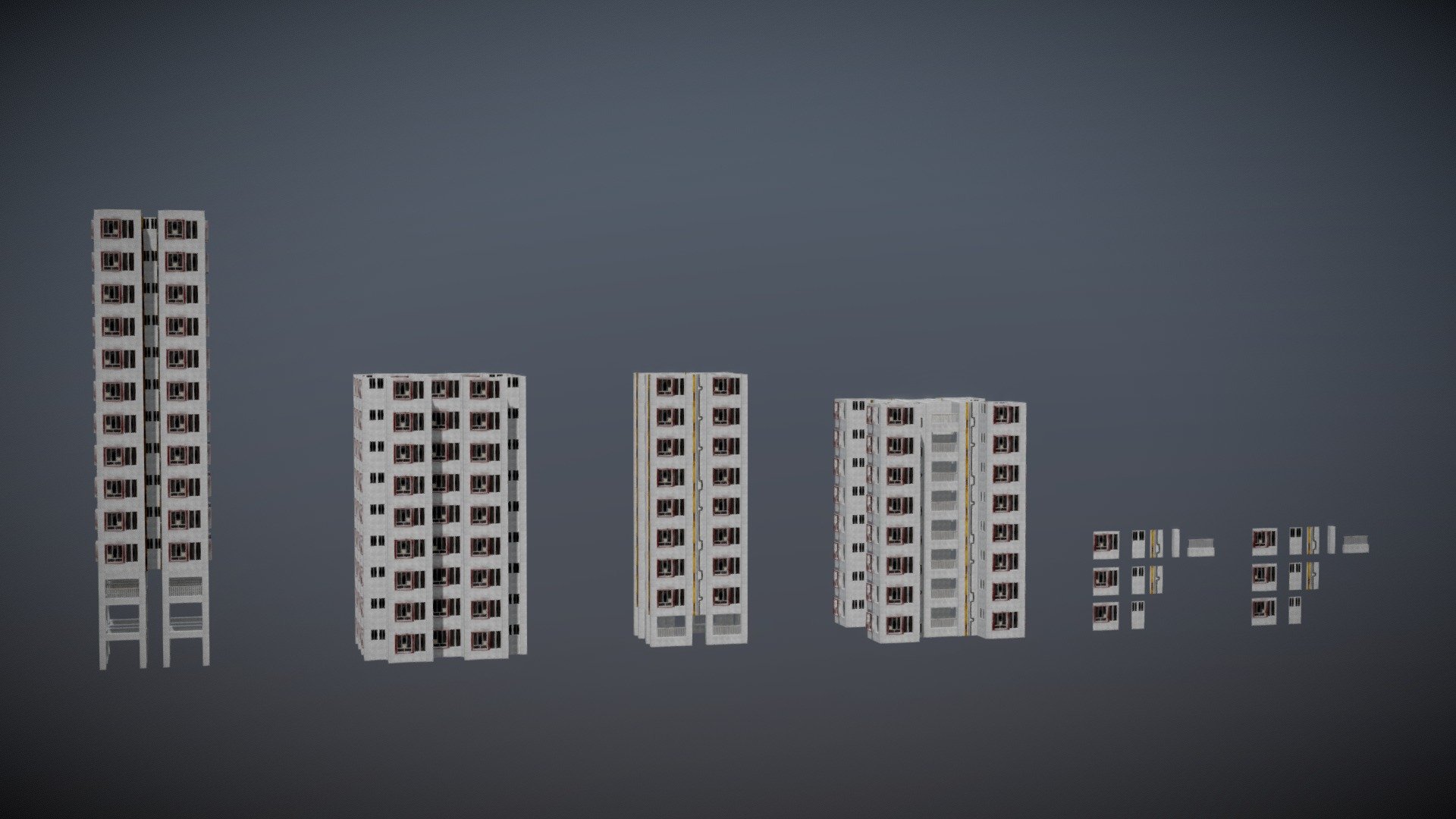 Hong Kong Modular Kit - 3D model by alvingchan2001 [12b7456] - Sketchfab