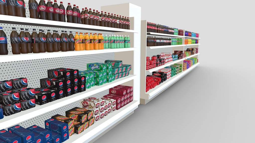 Grocery Store Sections - A 3D model collection by MW 3D (@mw3dart ...