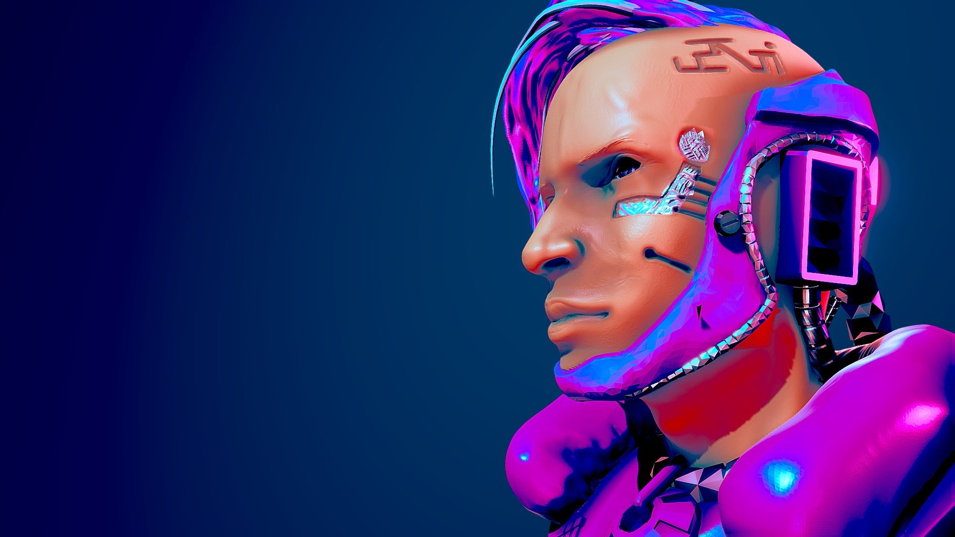 Cyber Punk character design - 3D model by Kiisaku [12c1e51] - Sketchfab