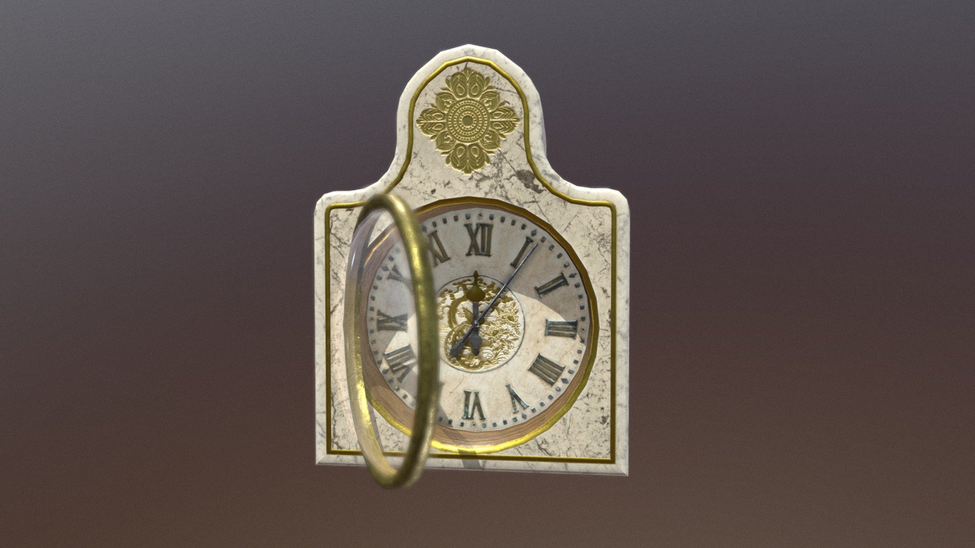 Small marble room clock Titanic style - Buy Royalty Free 3D model by ...