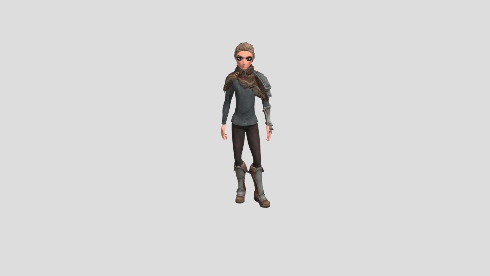 Cartoon Young Male 1 Fighter Unarmed Idle - Download Free 3D model by ...