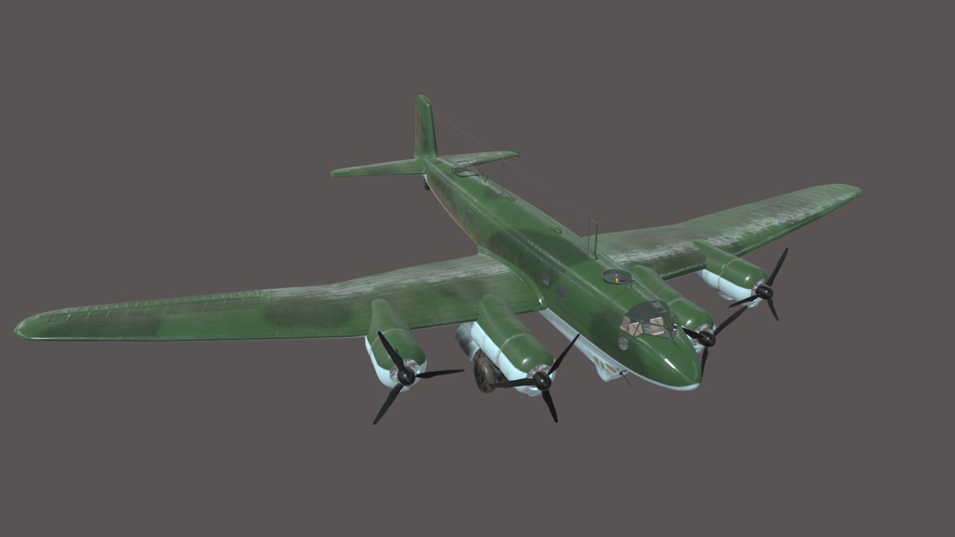 Airplane The Focke-Wulf FW 200 Condor - Buy Royalty Free 3D model by ...