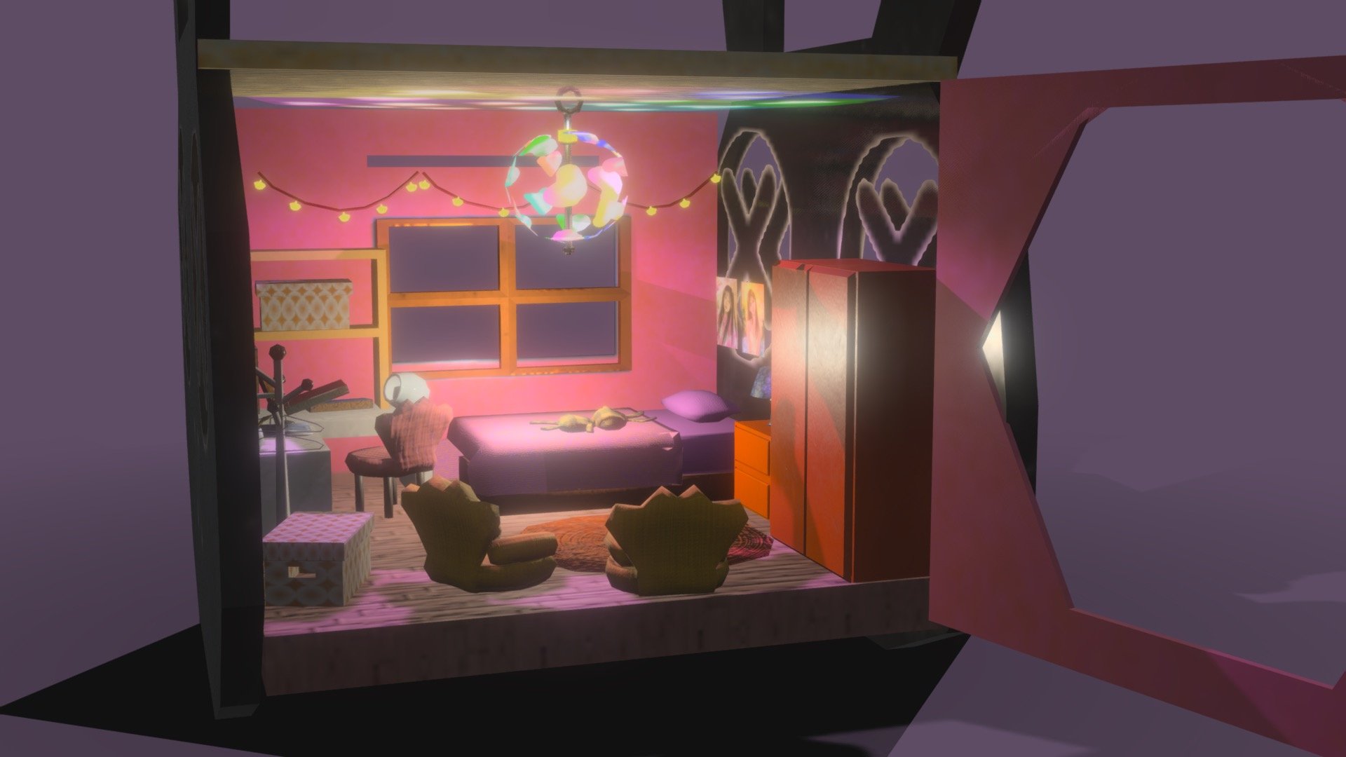 Rabbit room - 3D model by yukaartapplenana (@yukaart) [12ce00d] - Sketchfab